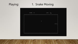 Snake Game using computer graphics in c and c++ | PPTX