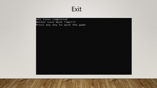 Snake Game using computer graphics in c and c++ | PPTX