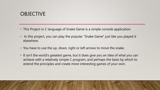 Snake Game using computer graphics in c and c++ | PPTX