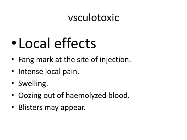 Snake poisoning | PPTX | Blood Disorders | Diseases and Conditions