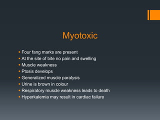 Snake poisoning | PPTX