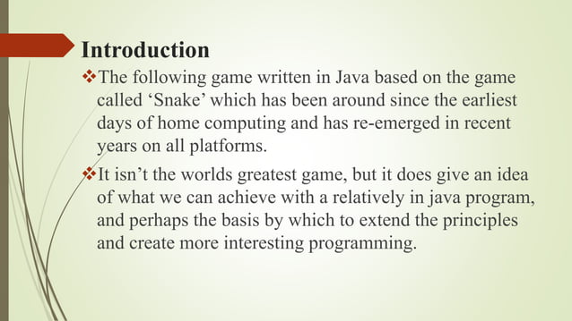 Snake game powerpoint presentation by rohit malav | PPTX