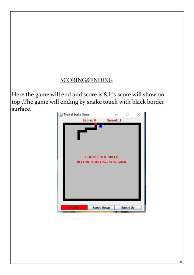 Snake project report | DOC