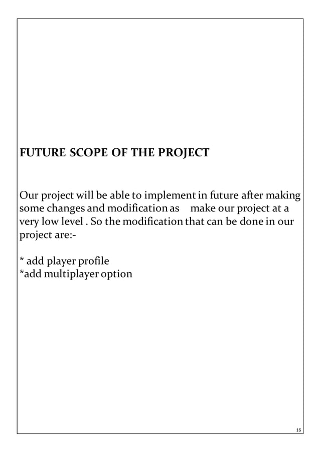 Snake project report | DOC
