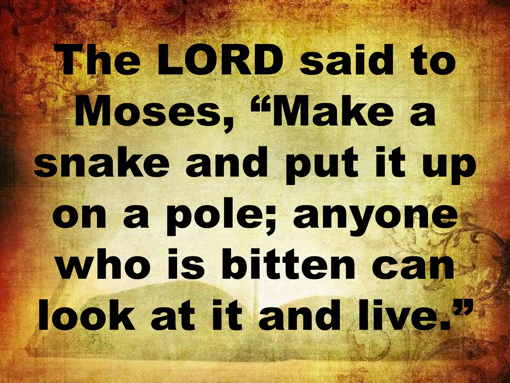 Snake on a Pole: The bronze snake points to Jesus | PPTX
