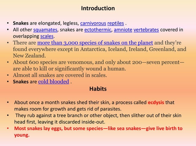 Snakes-poisonous & Non poisonous, venom ,biting mechanism | PPTX ...