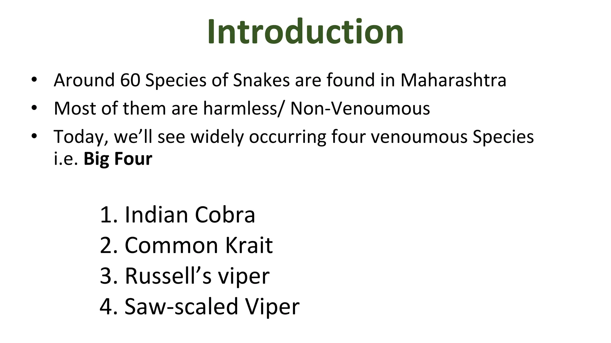 SNAKES:Venomous and Non venomous snakes.pptx