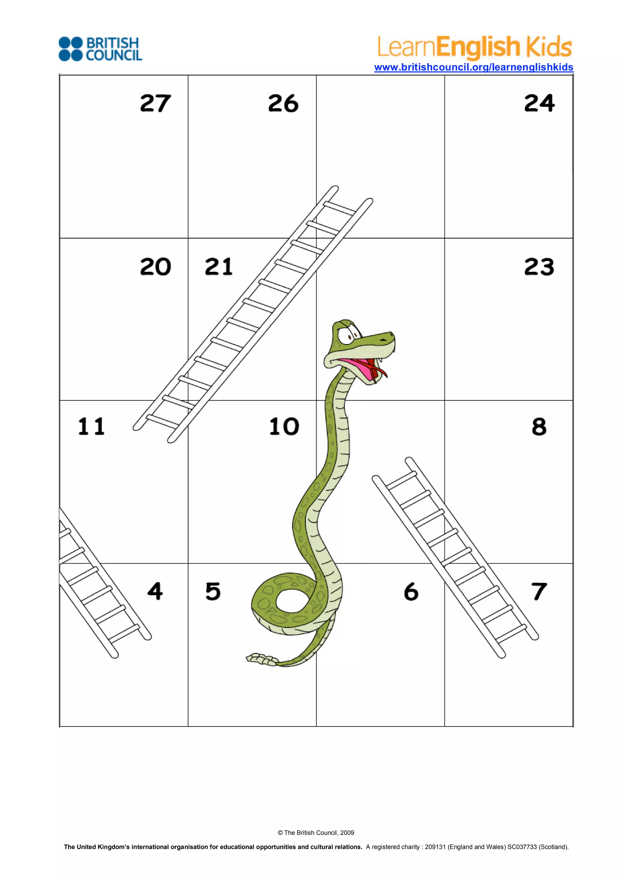 Snakes ladders-bw-activity | PDF