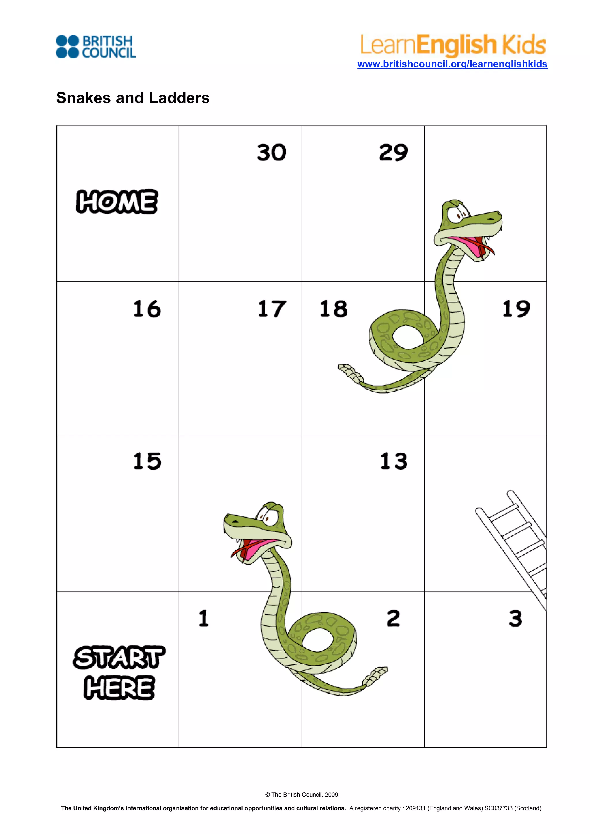 Snakes ladders-bw-activity | PDF