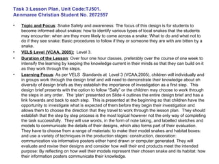 Snake safety design brief | PPT