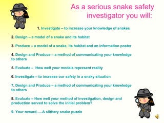 Snake safety design brief | PPT