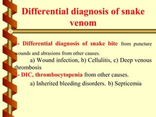 Snake & scorpion envenomation | PPT
