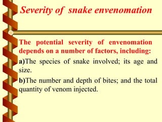 Snake & scorpion envenomation | PPT