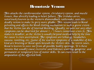 Modern Aspects of Snake Venom | PPT