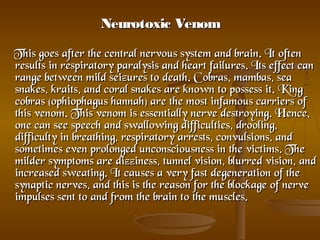 Modern Aspects of Snake Venom | PPT