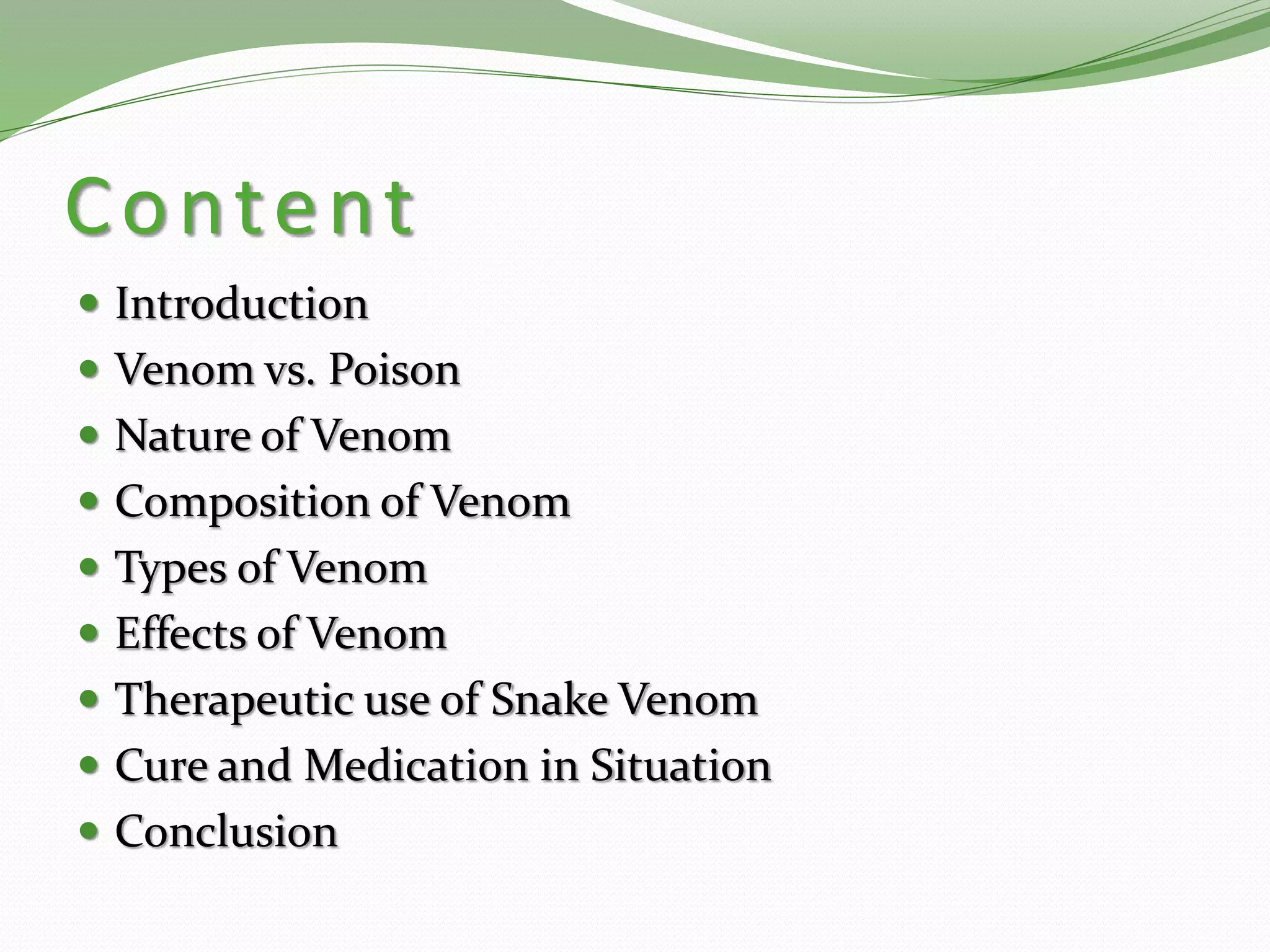 Snake venom | PPTX
