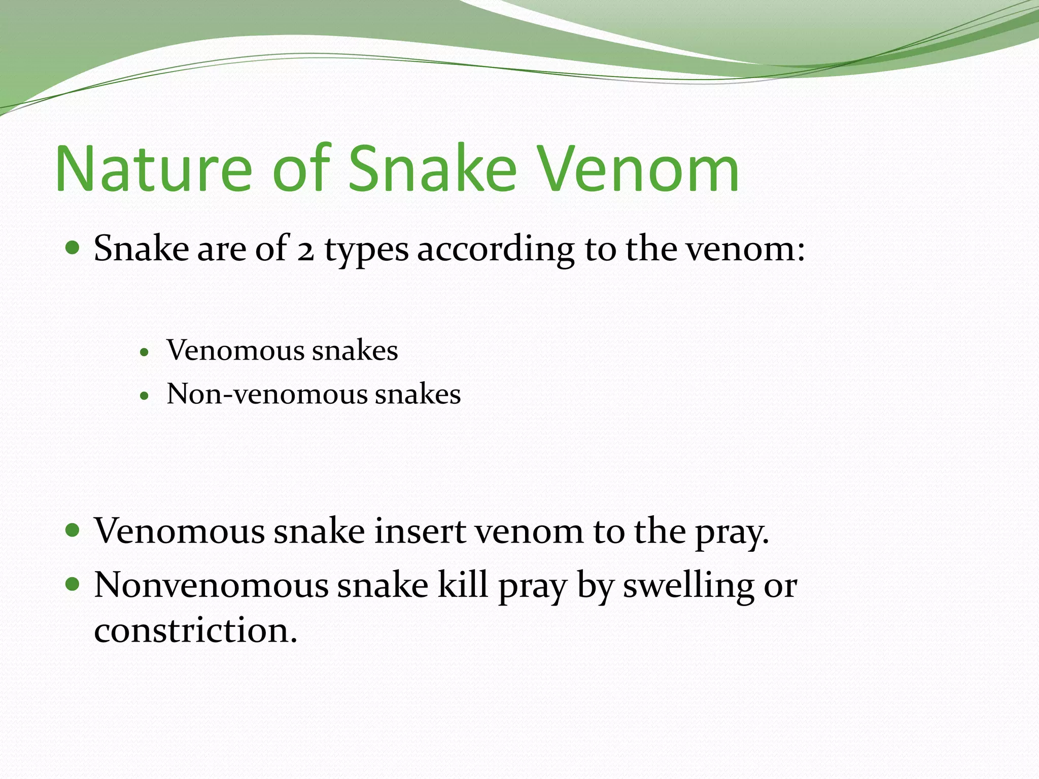 Snake venom | PPTX