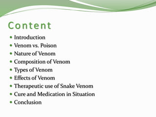 Snake venom | PPTX