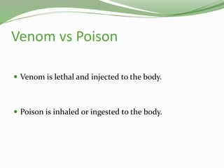 Snake venom | PPTX