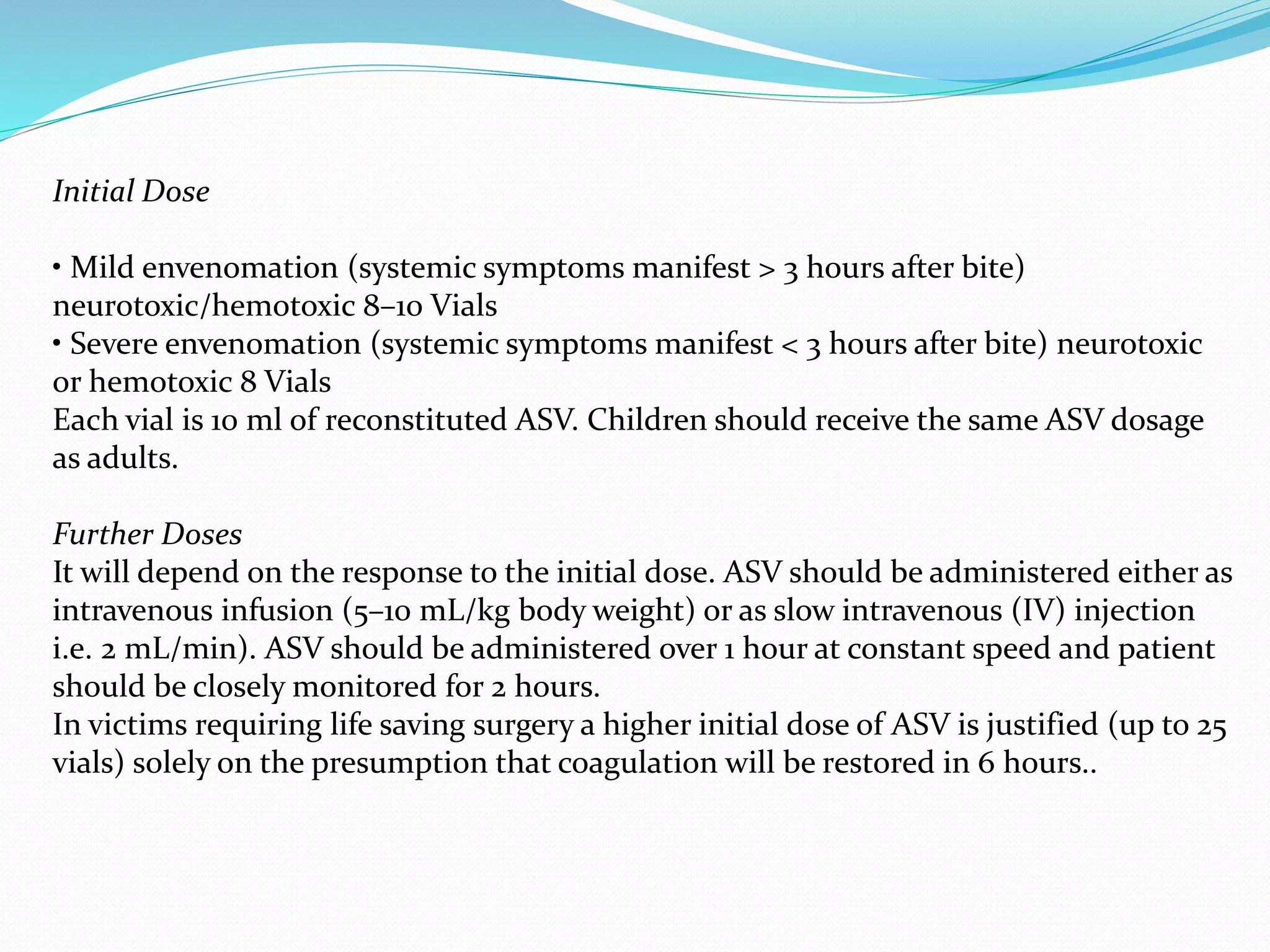 anti Snake venom low dose therapy | PPTX