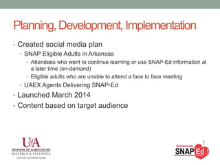 Using Social Media in SNAP-Ed | PPTX | Social Networking | Internet