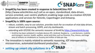 Snap4City: Smart City IOT/IOE Platform scalable Smart aNalytic ...