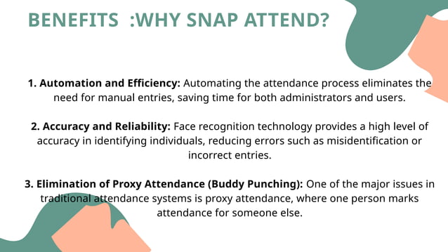snap attend ppt to tack attandance in technical way | PPT