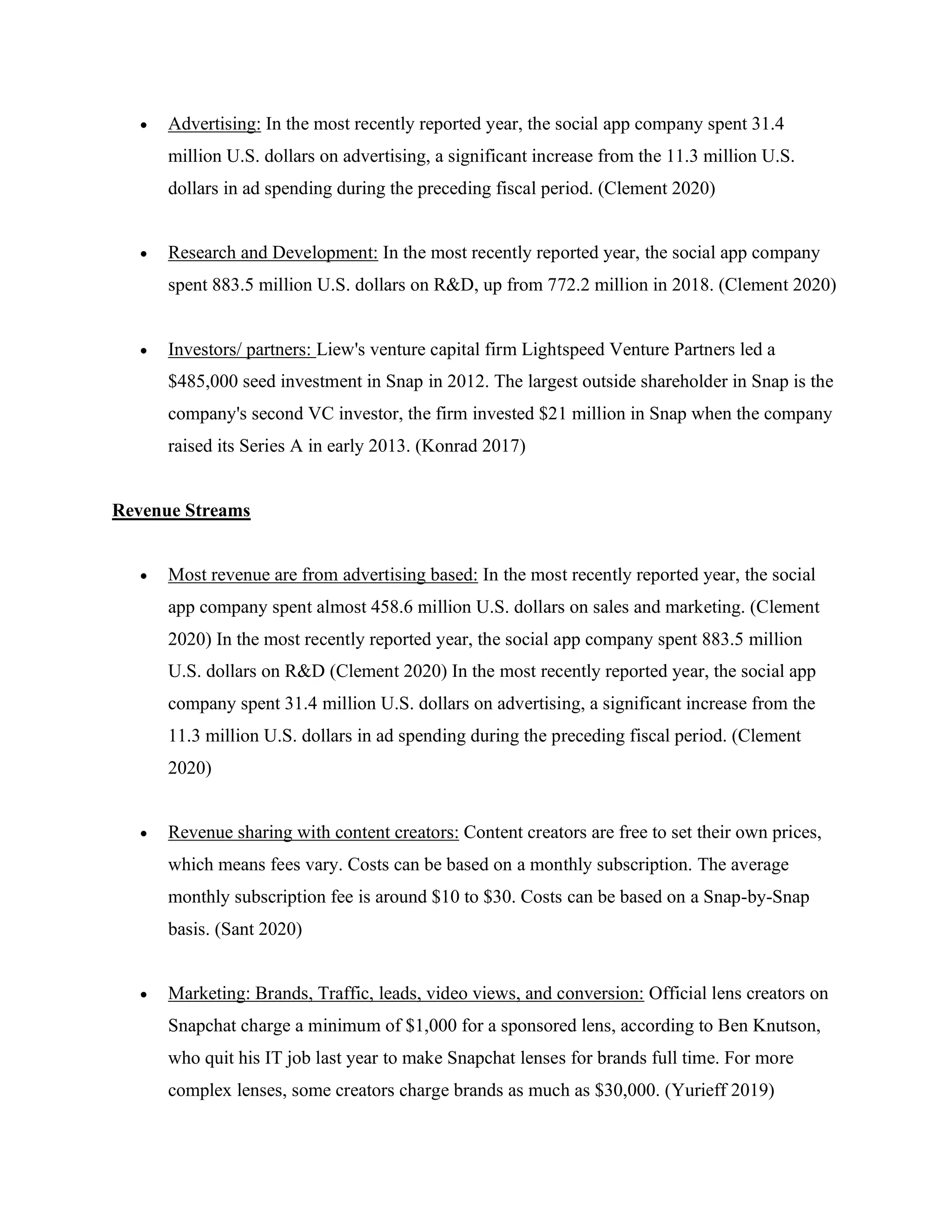 Snapchat Inc- 9 elements of business model analysis | PDF