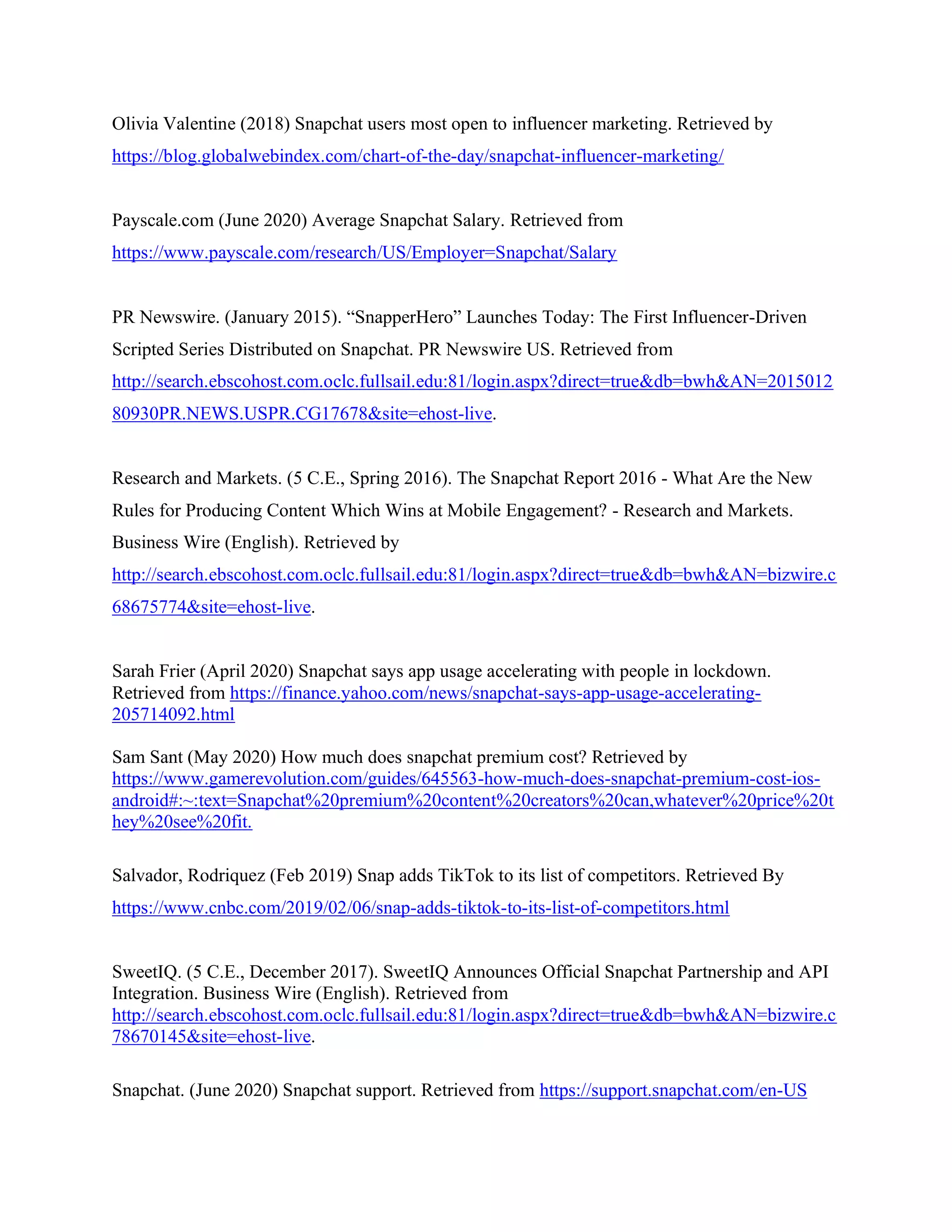 Snapchat Inc- 9 elements of business model analysis | PDF