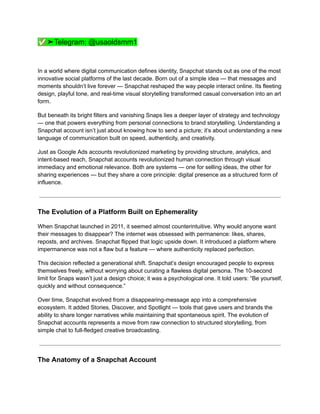 Snapchat Accounts_ The Architecture of Modern Digital Connection (1).pdf