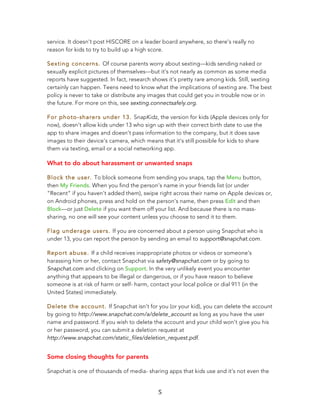 Parents Guide to Snapchat - Connect Safely Org | PDF