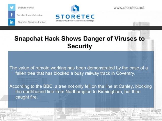 Snapchat hack shows danger of viruses to security | PPT