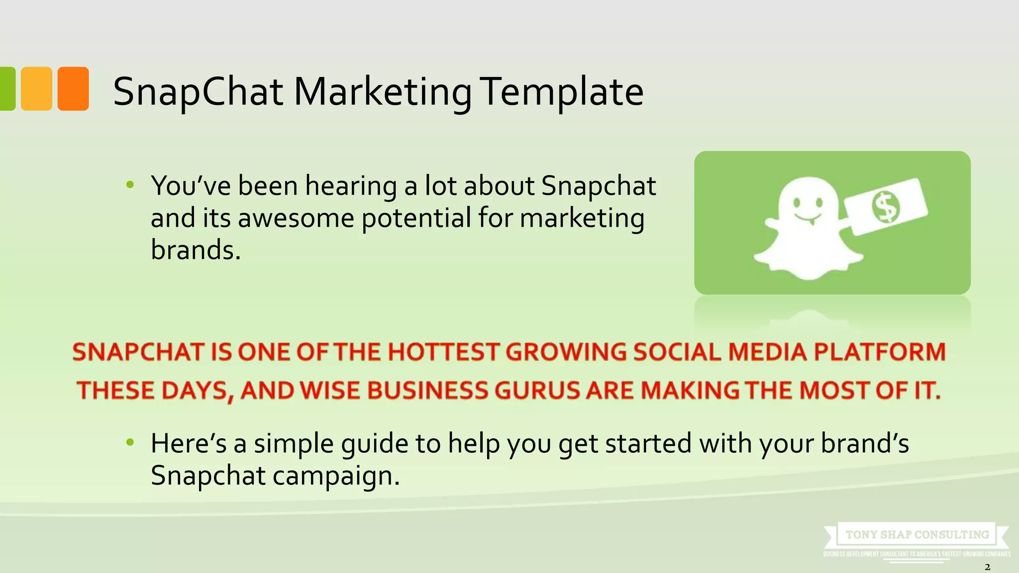 SnapChat Marketing Template | PPT