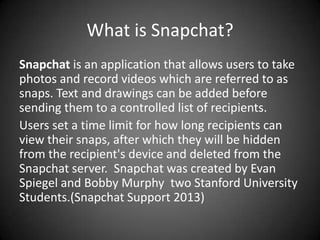 Snapchat Policy Primer | PPTX | Internet for Beginners | Internet