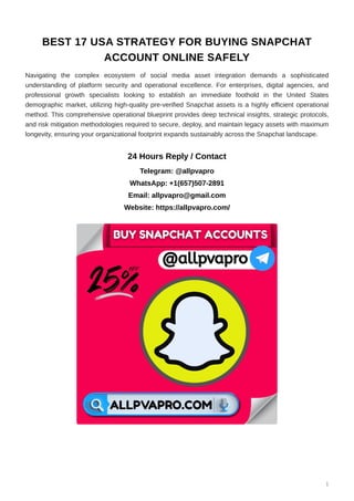 Best 18 Smart Protocols For Buying Snapchat Account Smoothly 2026.pdf