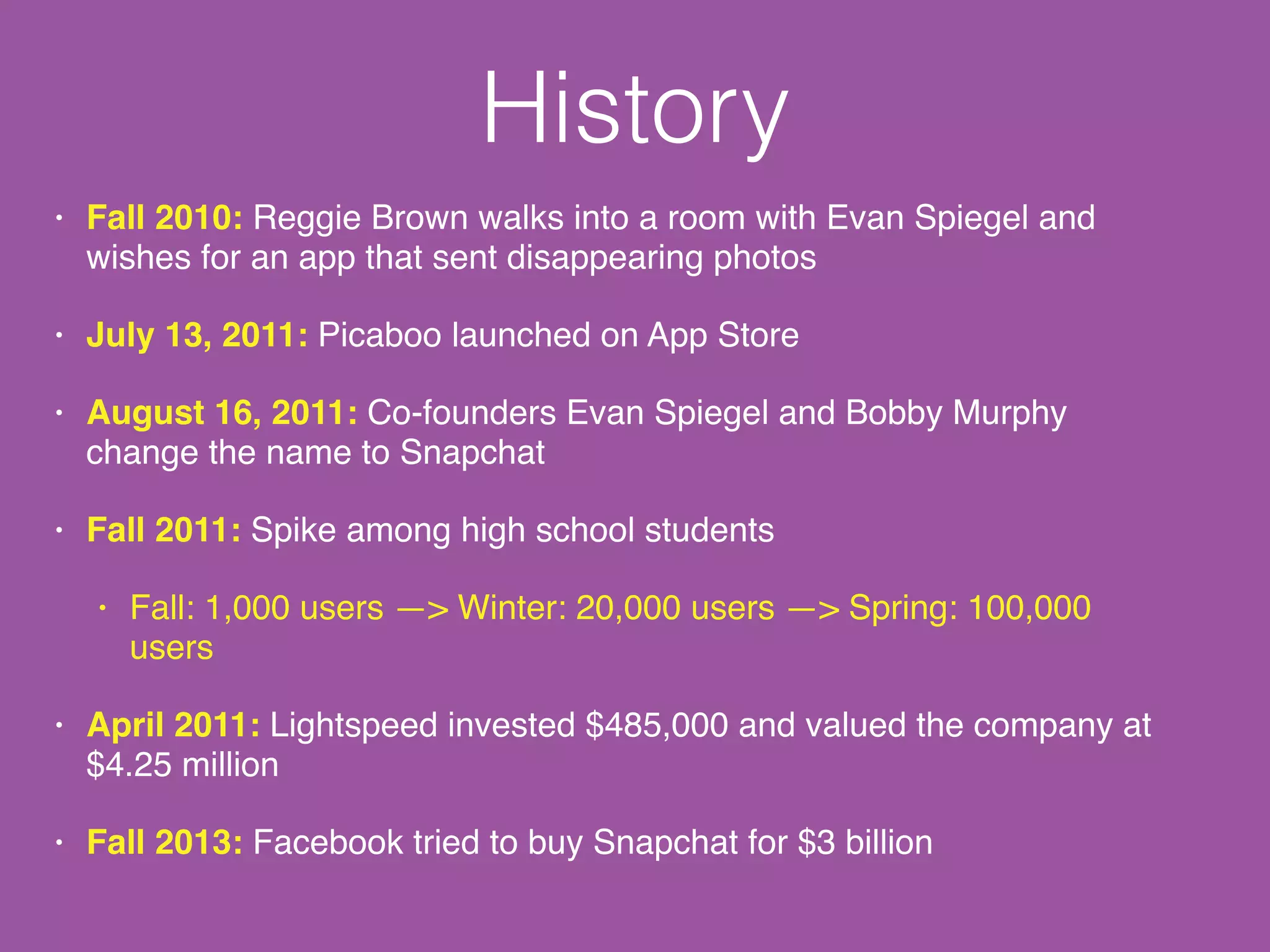 Snapchat Slideshare Company Presentation | PDF | Social Networking ...