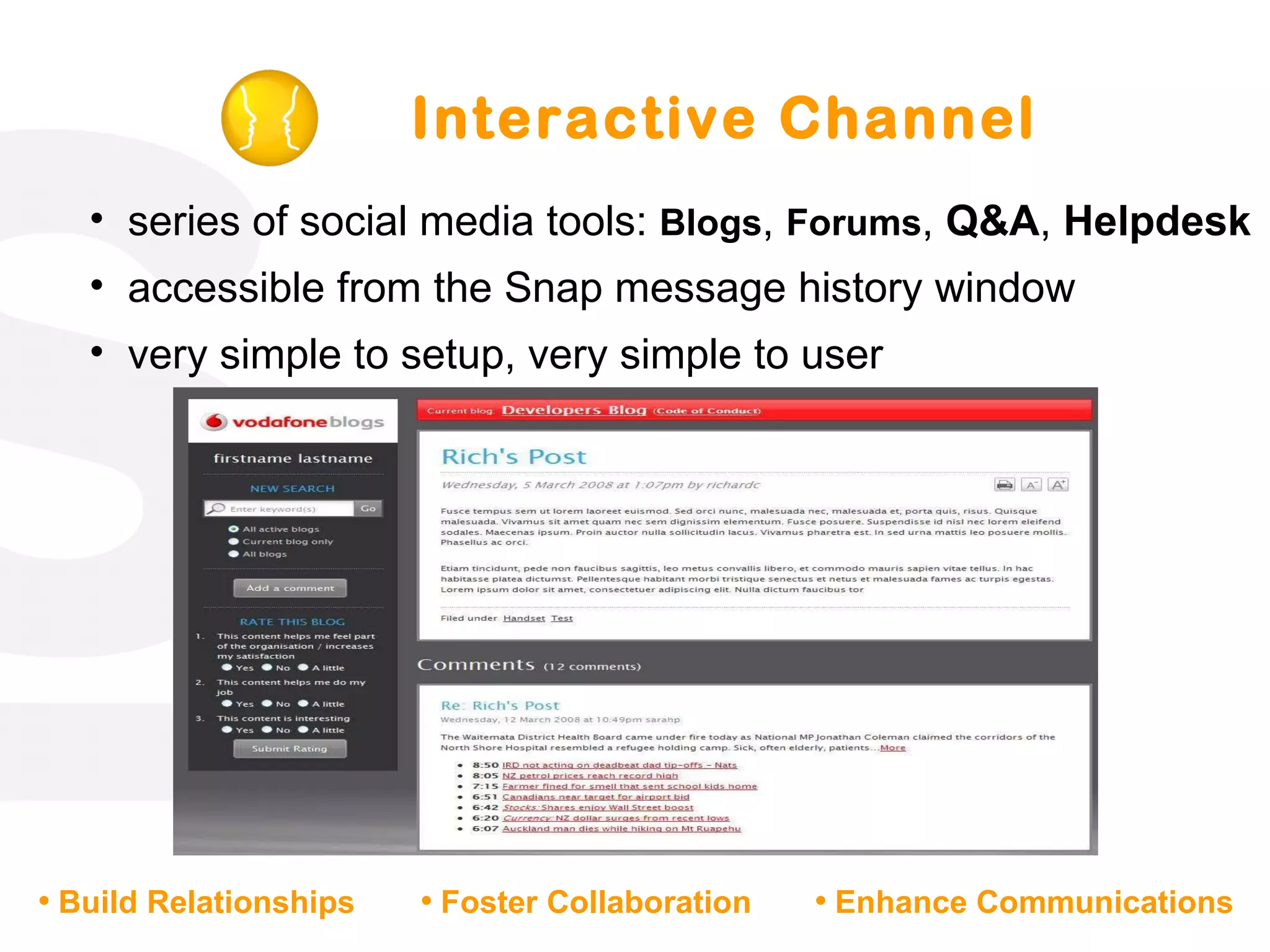 SnapComms Internal Communication Channels | PPT