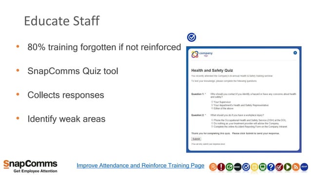 Internal health and safety communication with SnapComms | PPT