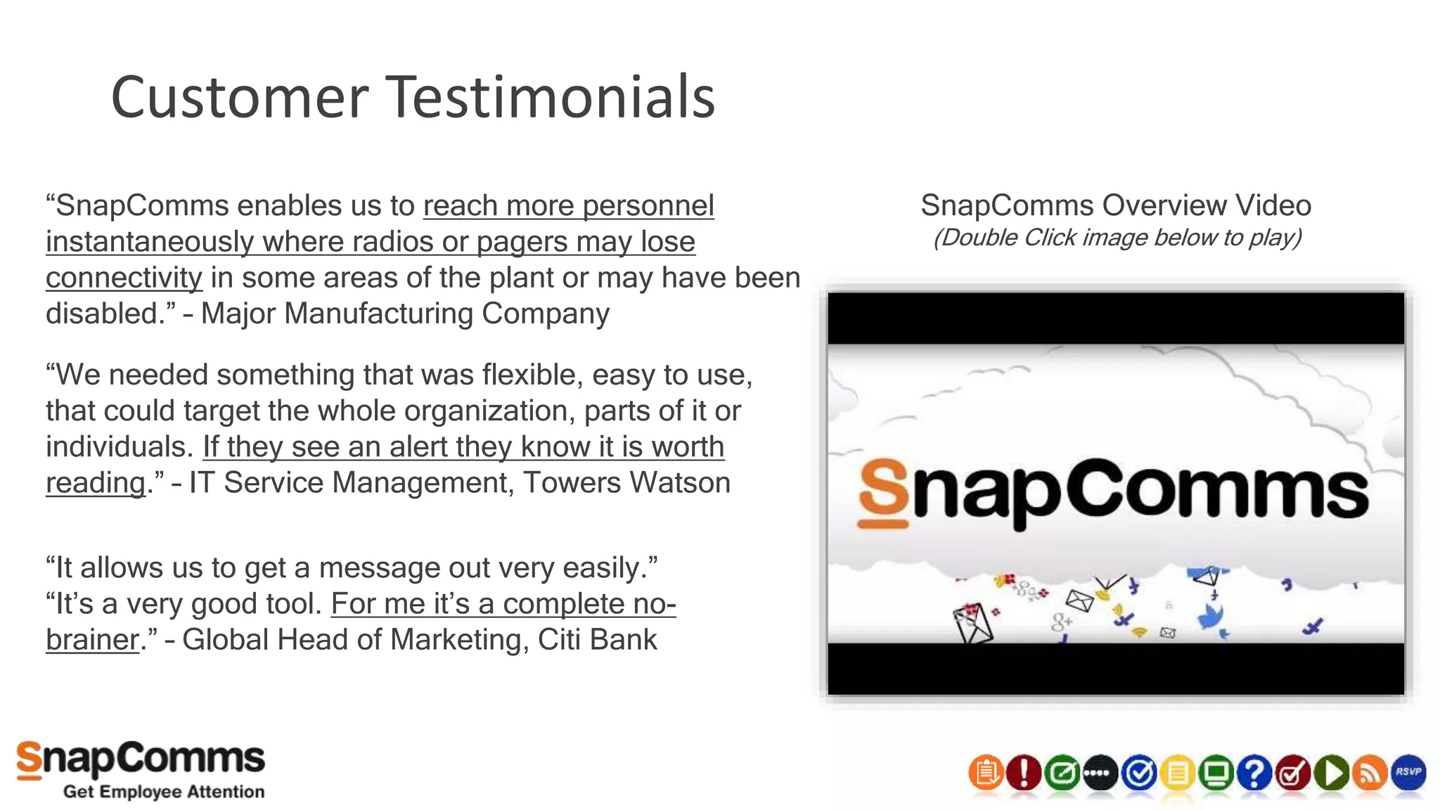 Internal product manager communication with SnapComms | PPTX | Email | Internet