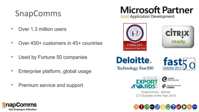 Internal product manager communication with SnapComms | PPT