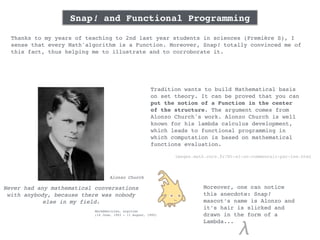Snap!, a powerful tool for studying algorithms in high school | PDF
