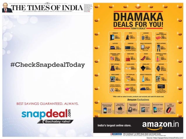 Snapdeal vs amazon | PPT