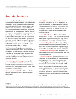 Snapdragon s4 processors system on chip solutions for a new mobile age ...