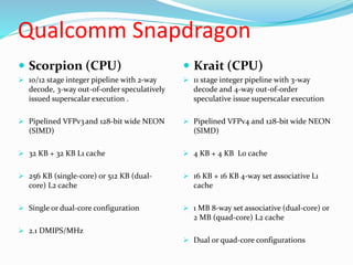 Snapdragon SoC and ARMv7 Architecture | PPTX