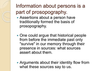 Ontologies for Prosopography | PPTX
