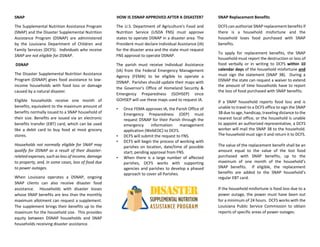 SNAP/DSNAP Fact Sheet | PPT