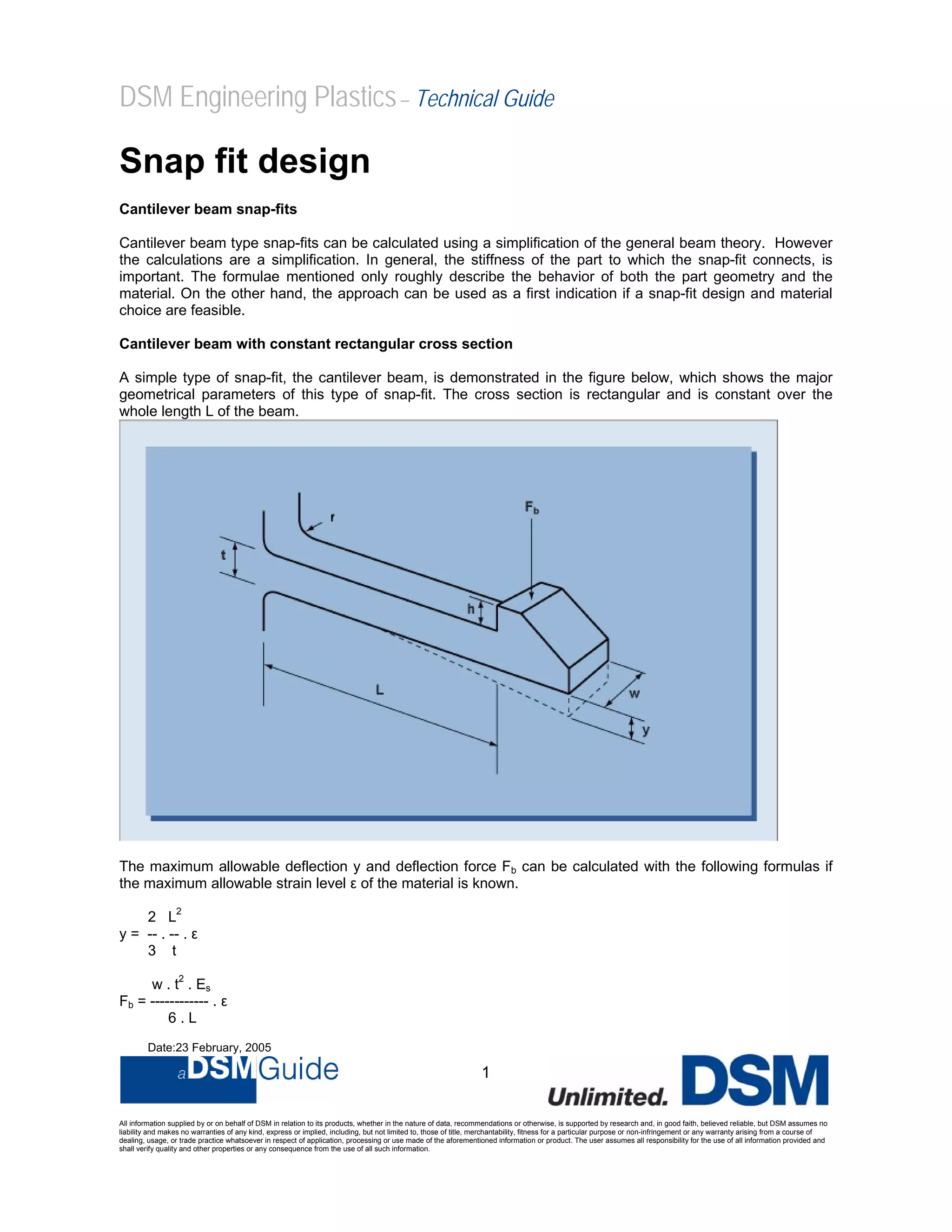 Snapfit design | PDF
