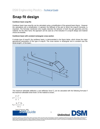 Snapfit design | PDF