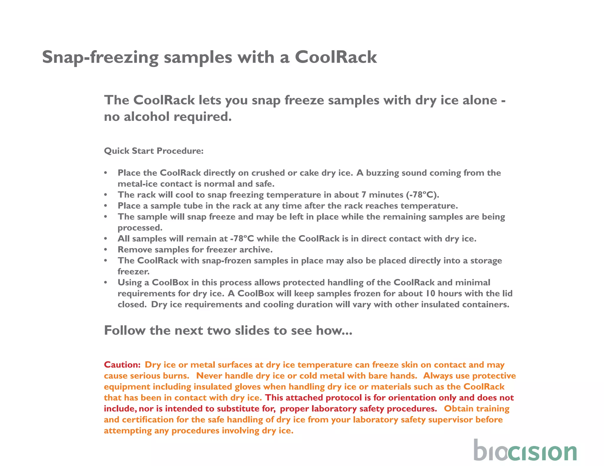 Snap Freezing Procedure(2) | PDF
