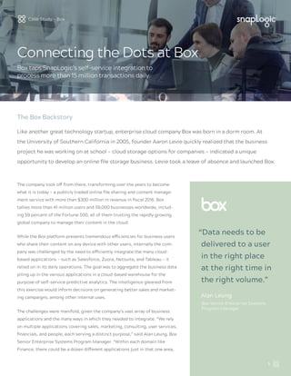 Snaplogic box-case-study | PDF